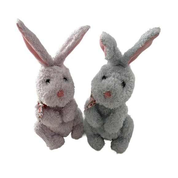 Gund | Toys | Set 2 982 Gund 8 White Easter Bunny Rabbit Plush Baby ...
